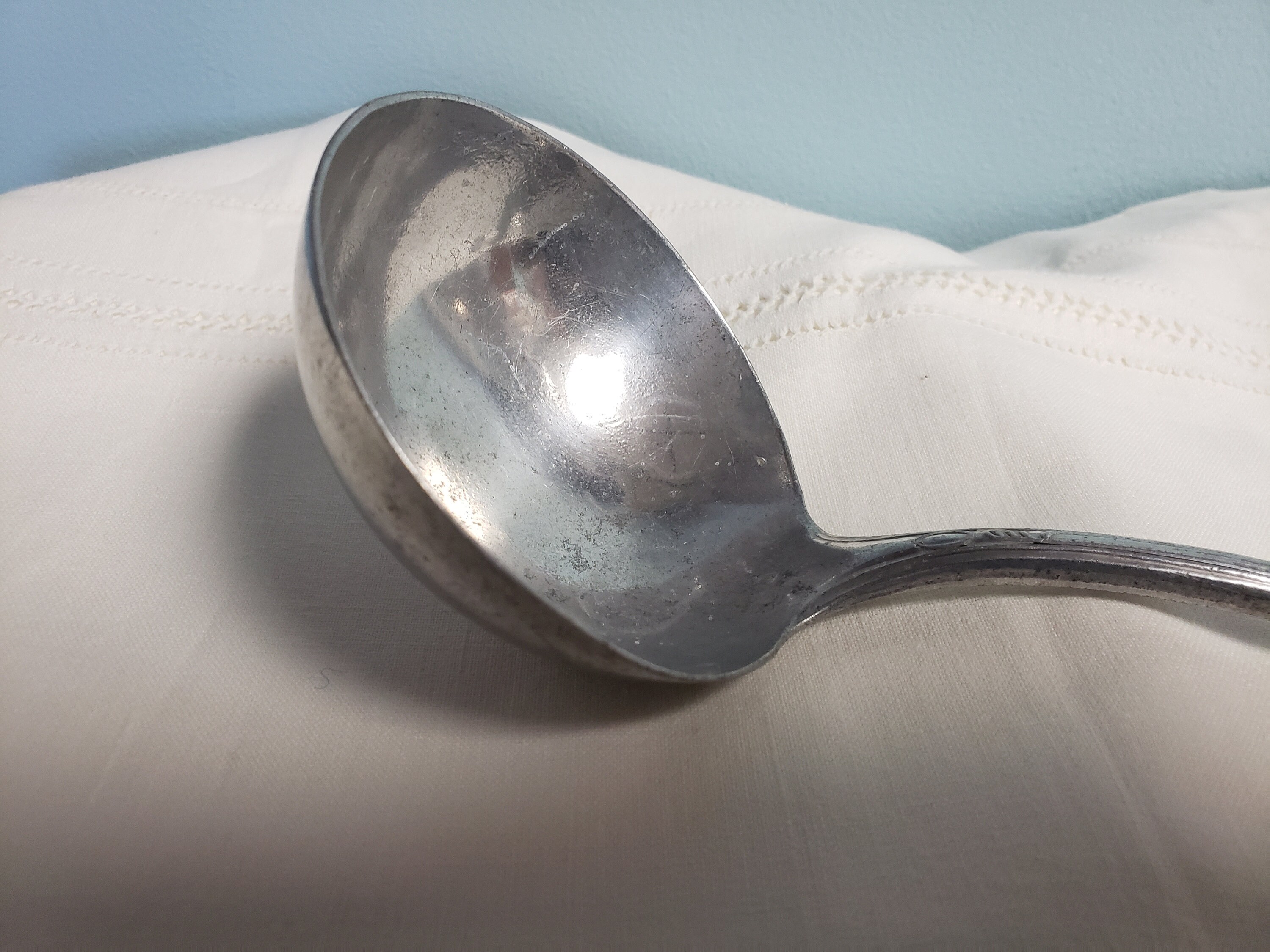 Silver Ladle Spoon Dipper Aluminum Metal Kitchen Utensil Made in ...