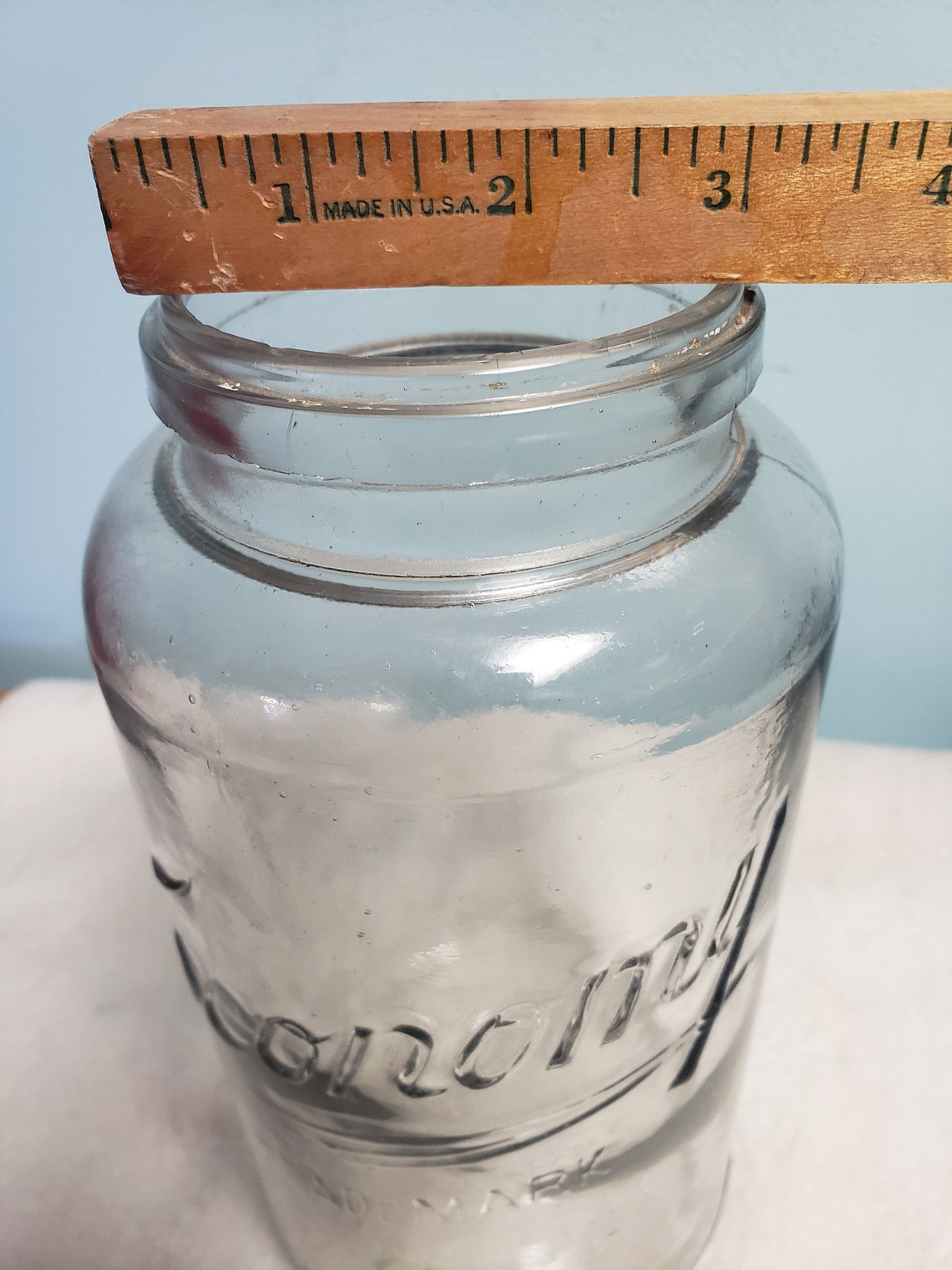 Vintage Antique ECONOMY TRADEMARK 1/2 Gallon Jar Pat June 9 | Etsy
