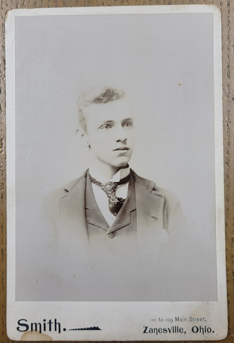 1900 Photo Cabinet Card Photo of Handsome Young Man in His Dress Suit ...