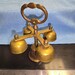5 Ringer Brass Bells on Tower-beautiful Sound-ring in Holidays-part of ...