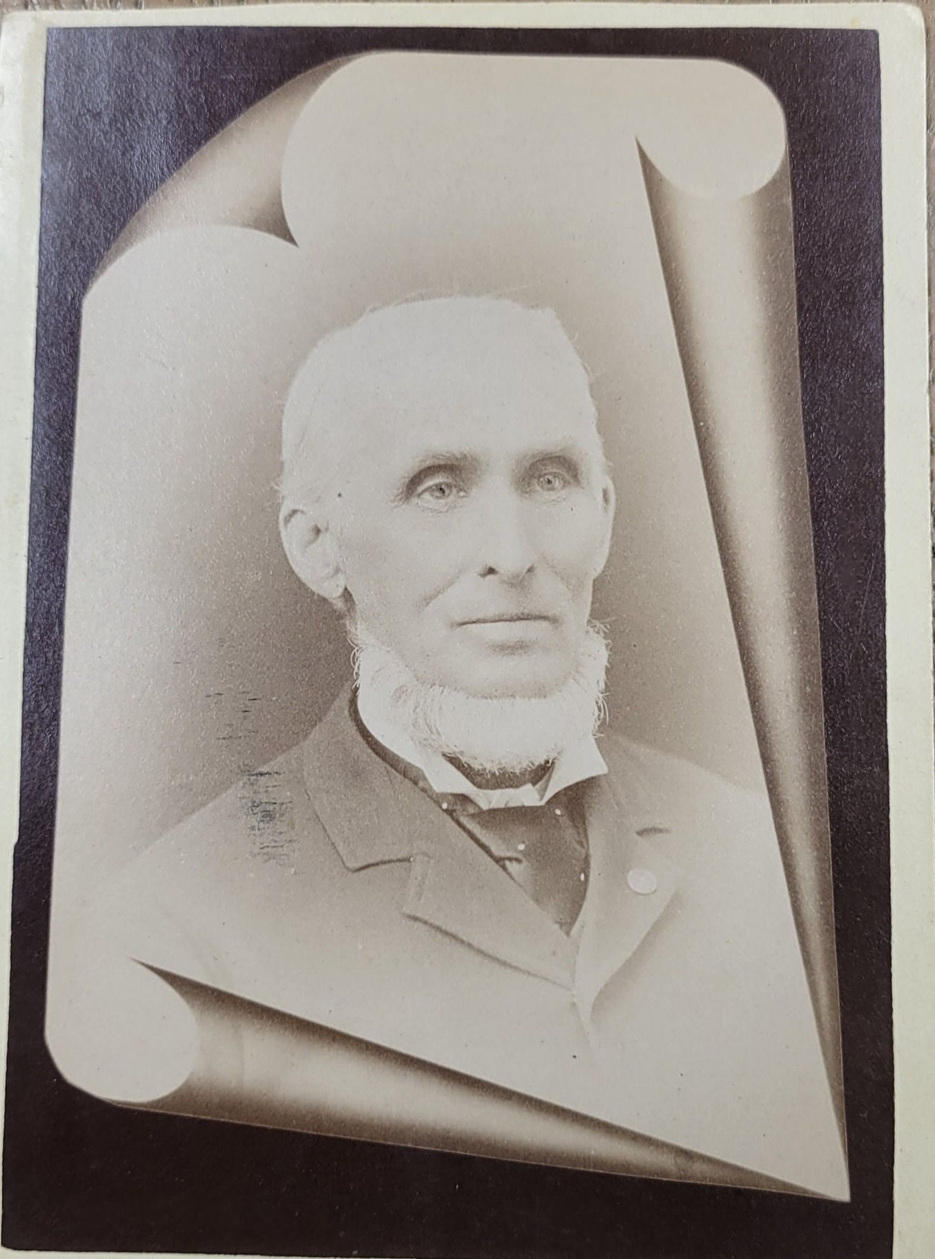 1800s Cabinet Photo Card of an Amish Man With a White Beard, Cabinet ...