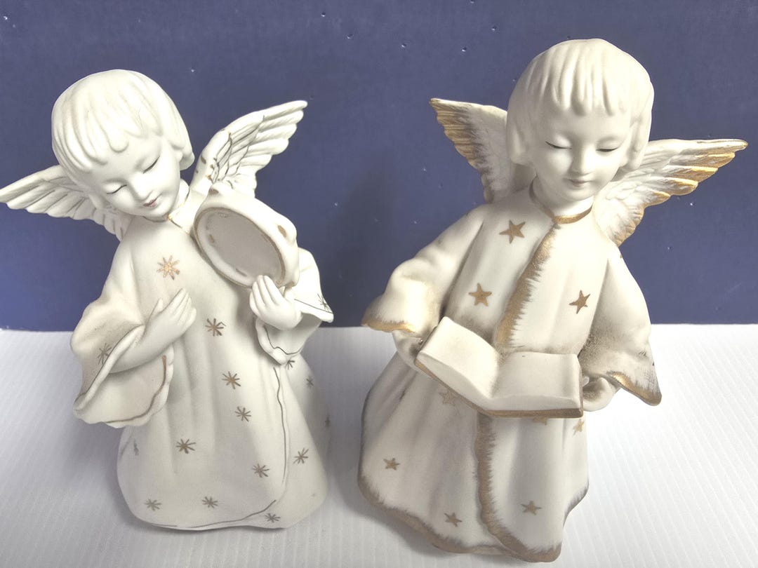 Vintage Rotating Porcelain Music Box Angels by Schmid Brothers Inc ...