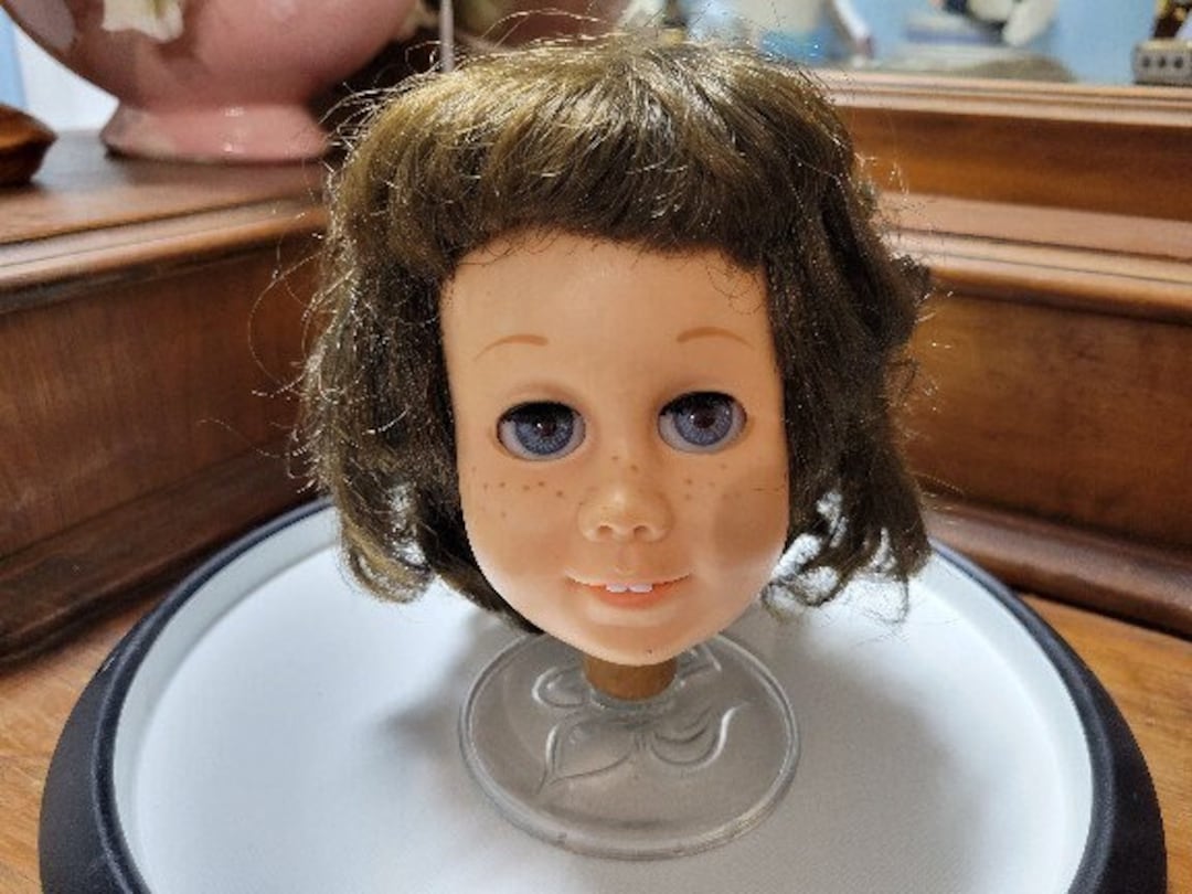 Vintage Brunette Chatty Cathy Blue Eyes - Head Only - Etsy