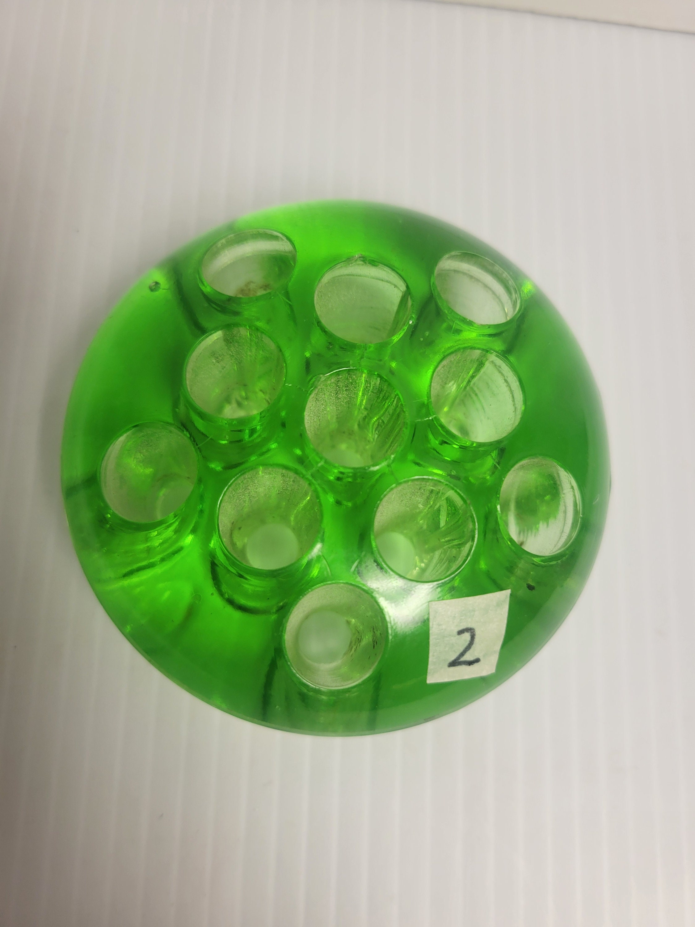 Vaseline Uranium Glass Flower Frogs Three Sizes Sold Separately - Etsy