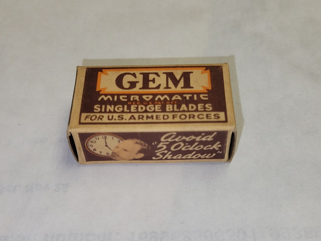 1940's Gem Micromatic Singledge Blades for U.S. Armed Forces WW2 5 ...