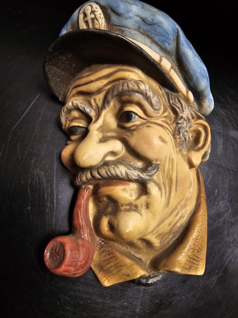 Two Vintage Fishermen, Marine Ship, Sailor and Capitan Nautical Wall ...