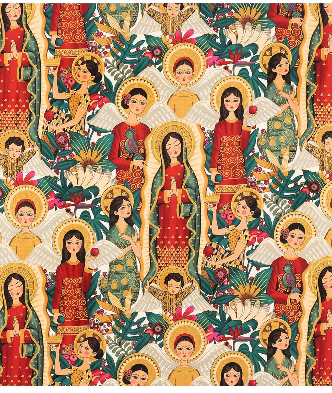 Our Lady of Guadalupefabric /virgen De Guadalupe Fabric, Alexander Henry Fabric, Virgen De ...