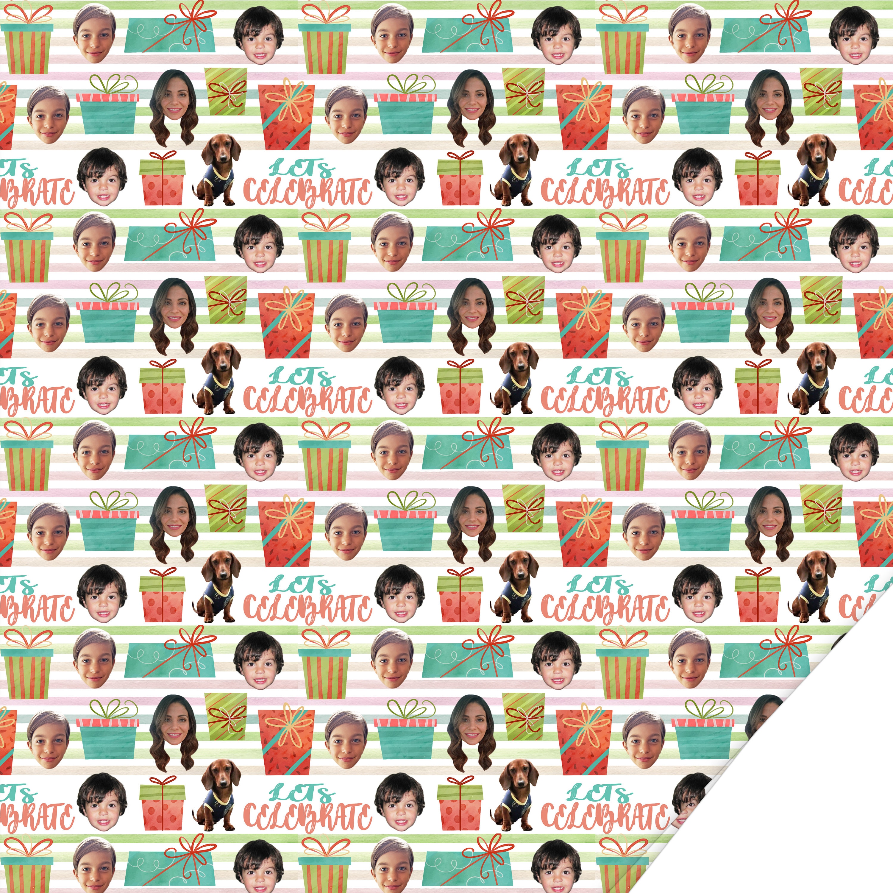Personalized Wrap Paper Gift Wrap with multiple faces Custom | Etsy