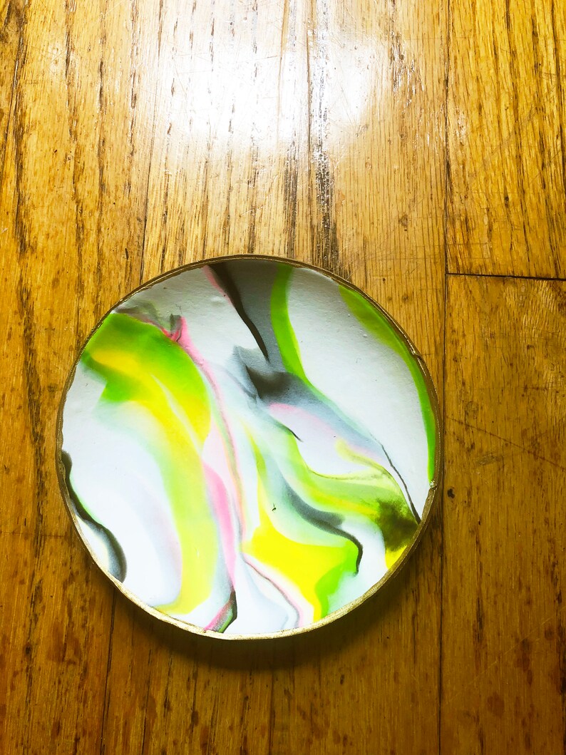 CUSTOM LARGE Handmade Marble Effect Polymer Clay Ring Dish - Etsy