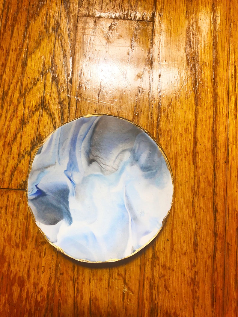CUSTOM LARGE Handmade Marble Effect Polymer Clay Ring Dish | Etsy