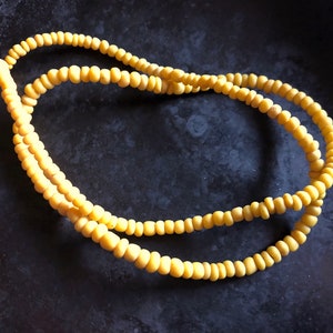Ancient Yellow Indo-pacific or Trade Wind Beads From Indonesia. Refined ...