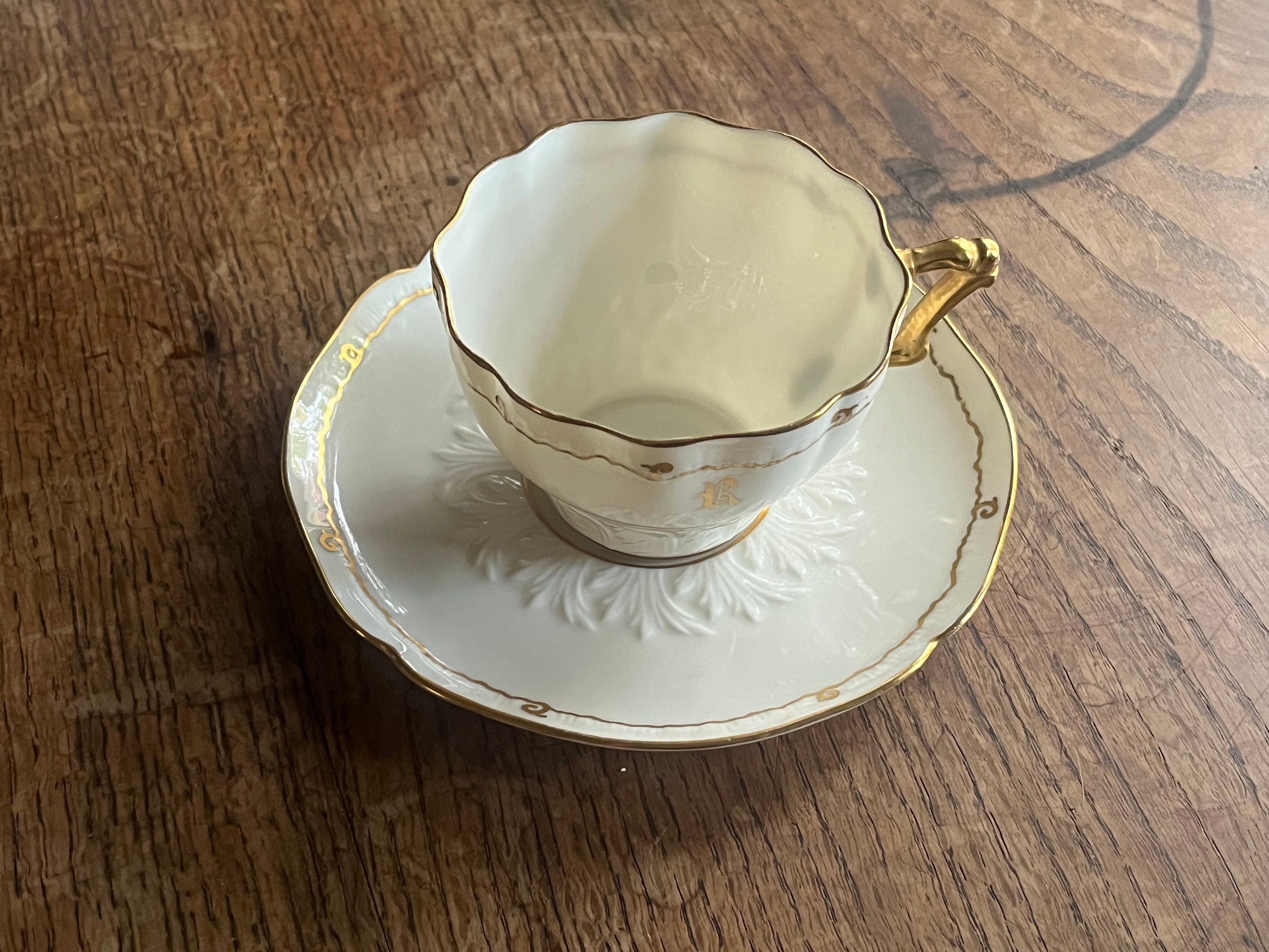 Set of 4 Very Fine Belleek Willets Eggshell Porcelain Cups and Saucers ...
