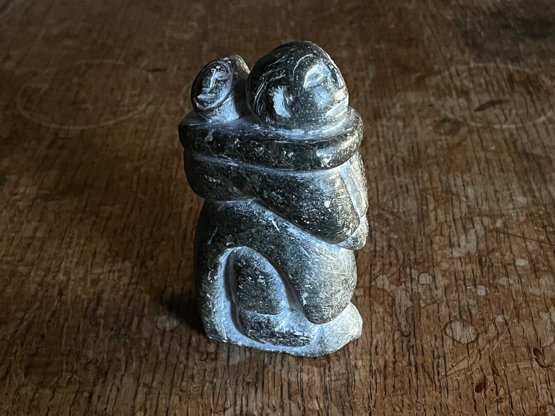 Inuit Soapstone Carving, Mother and Child, Disc Number E 991 - Etsy