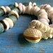 Necklace of Very Large Puka Shells With Coke Bottle Glass, Copper Disks ...