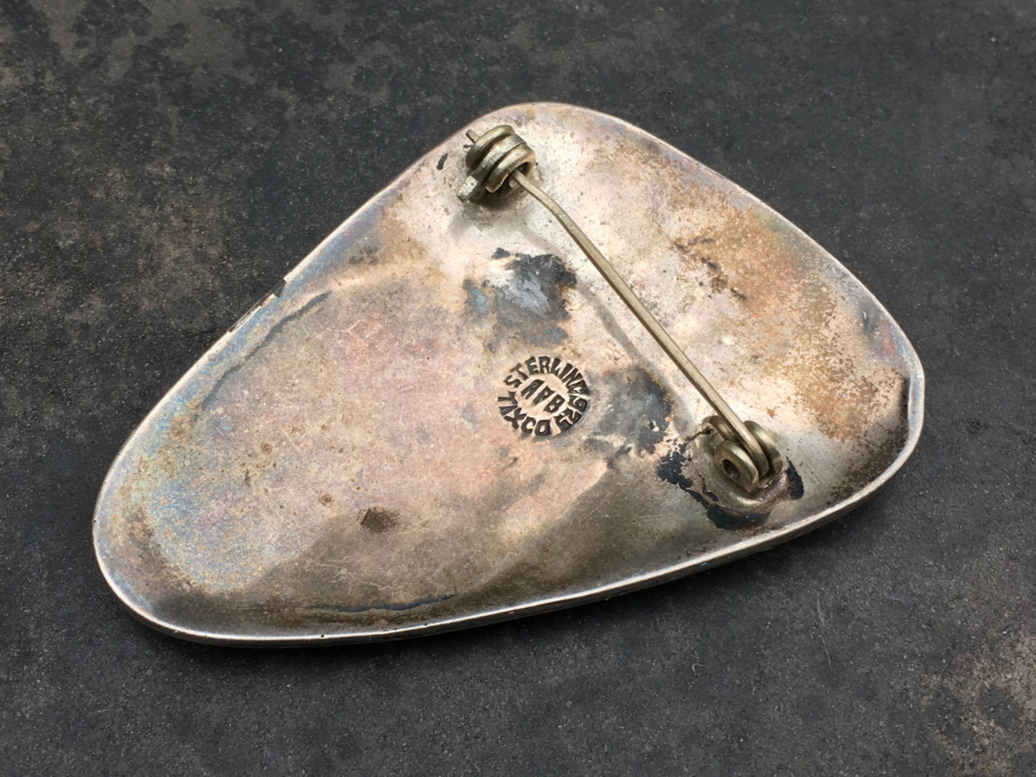 Taxco Sterling Pineapple Brooch With Chip Inlay. Signed APB. - Etsy