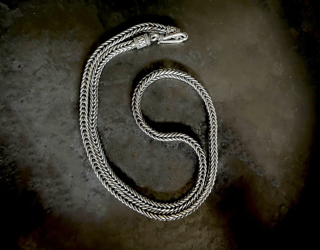 Vintage Sterling Silver, Sturdy Bali Wheat Chain, 41g - Etsy