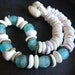 Necklace of Very Large Puka Shells With Coke Bottle Glass, Copper Disks ...