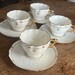 Set of 4 Very Fine Belleek Willets Eggshell Porcelain Cups and Saucers ...