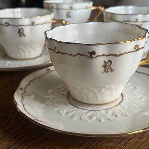 Set of 4 Very Fine Belleek Willets Eggshell Porcelain Cups and Saucers ...