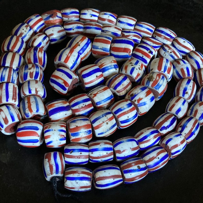 Blue White Beads - Etsy