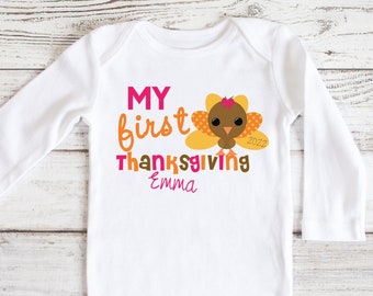 First Thanksgiving Shirt 1st Thanksgiving Onepiece Babys - Etsy