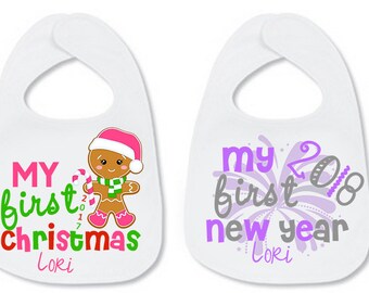 Baby Girl Bib Set - Etsy