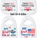 My First Bib Set of 4 SET Personalized With Name Mother's Day Father's ...