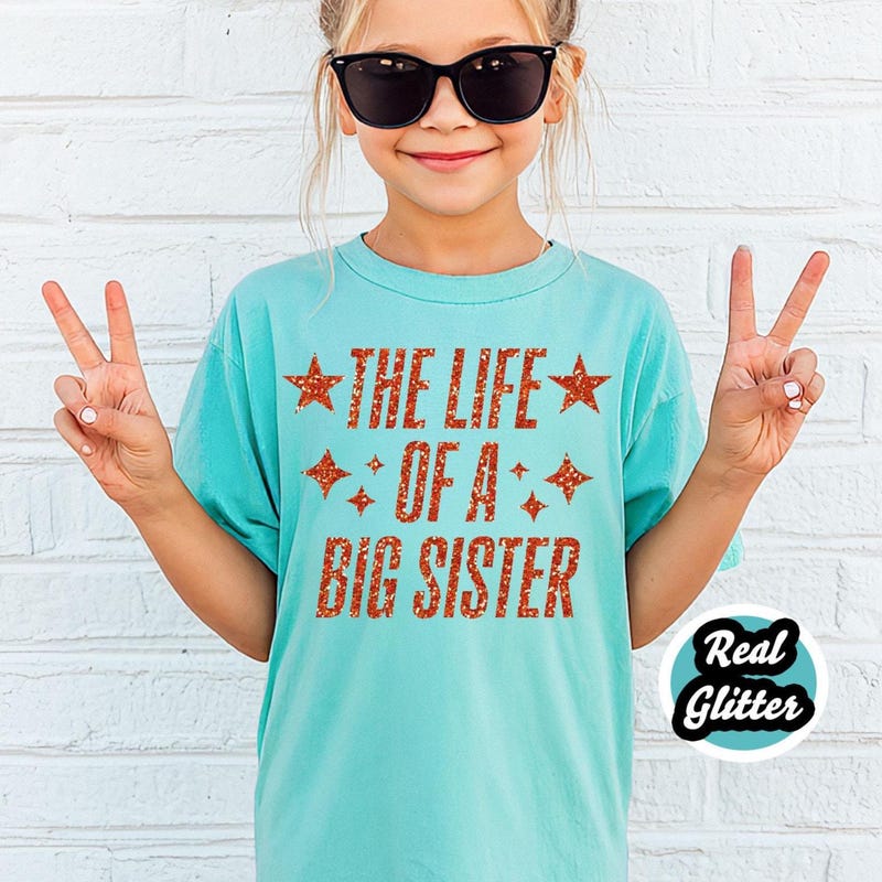 Sparkly Big Sister Shirt - Etsy
