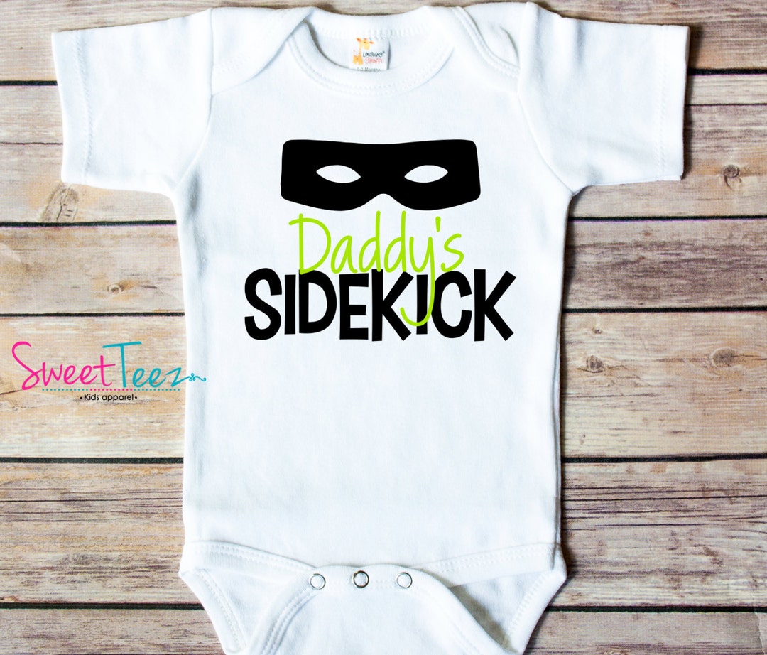 Daddy's Sidekick Shirt Super Hero Mask Father's Day Shirt Baby Boy ...