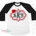 Valentine's Shirt Monogram Shirt Heart Red Plaid Kids Shirt Hip Black ...