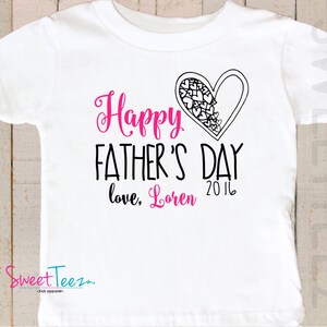 First Father's Day Shirt Heart Pink Artsy Baby Girl - Etsy