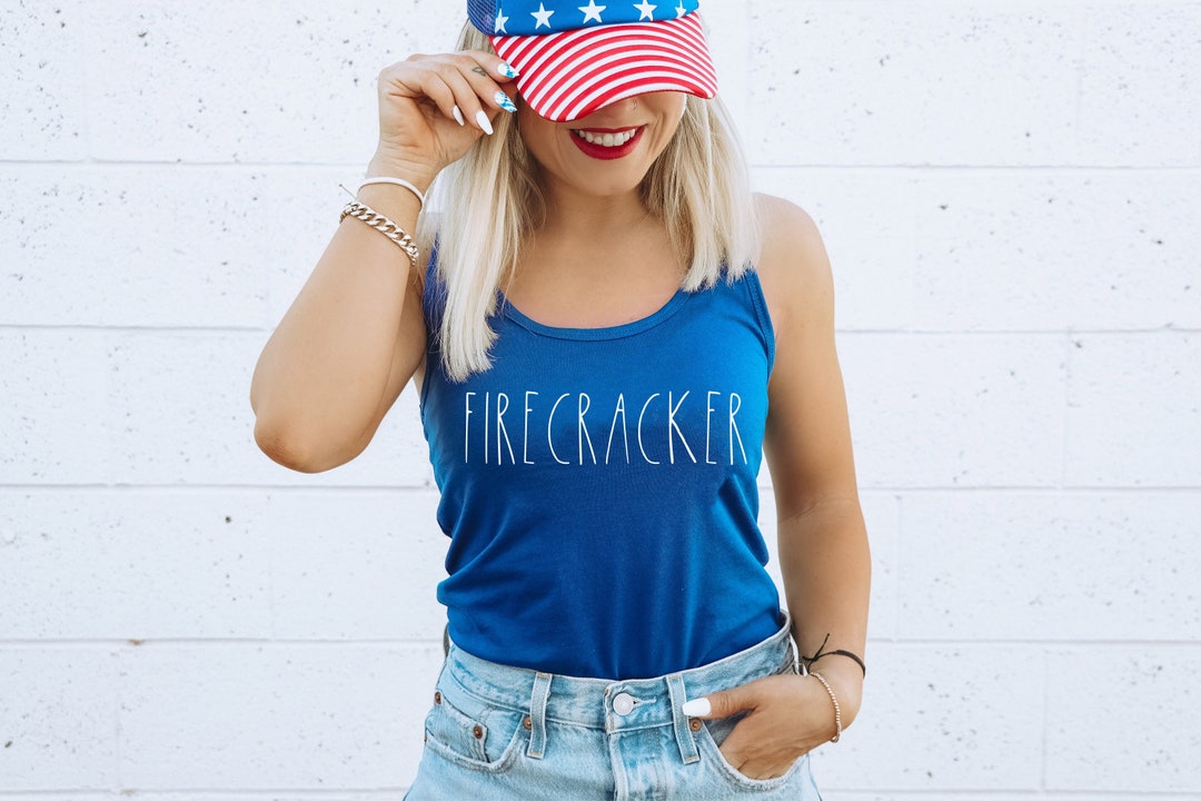 4th of July Tank Top for Women, Racerback Tank , Firecracker Shirt ...