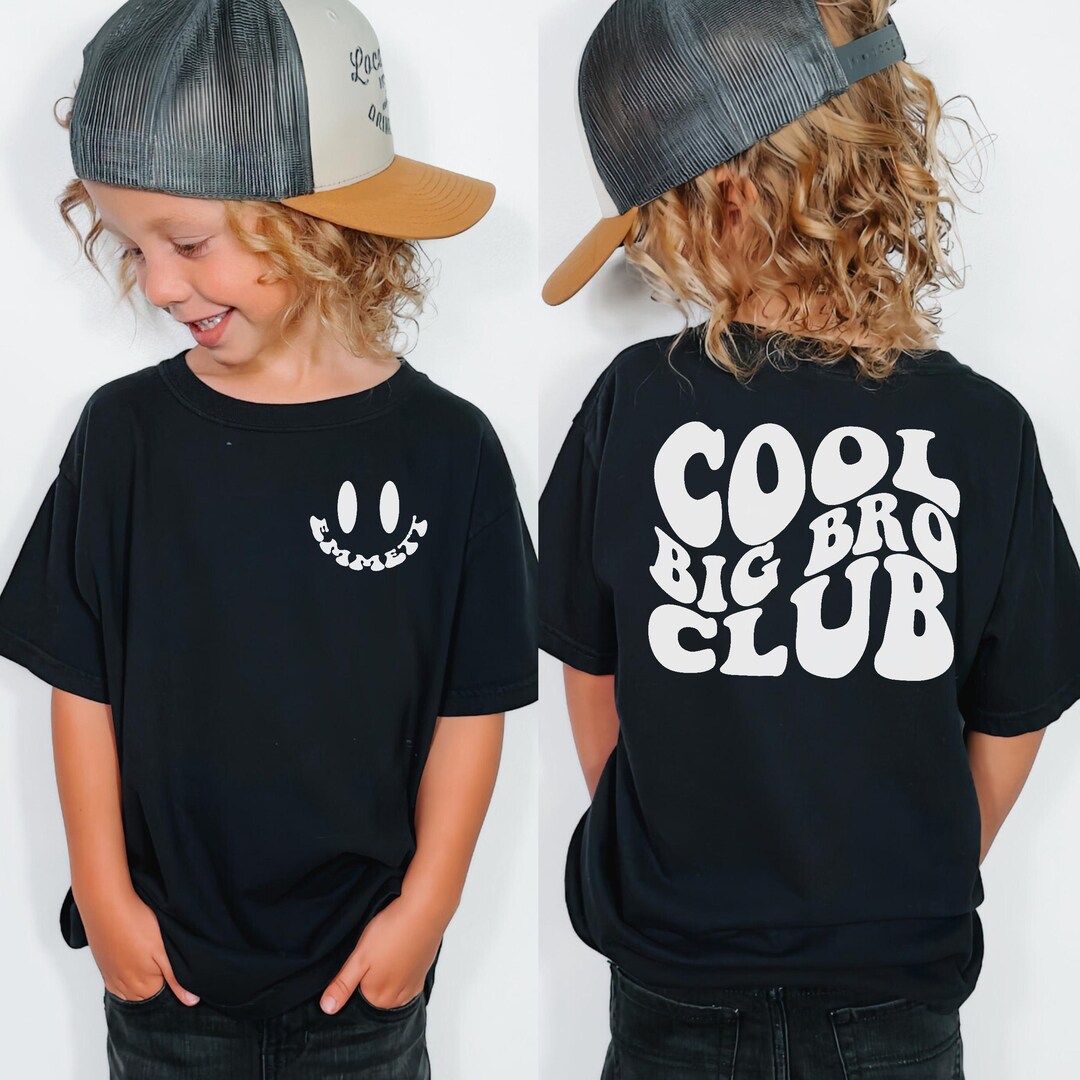 Trendy Big Brother Shirt | With Name | Cool Big Bro Club T Shirt ...