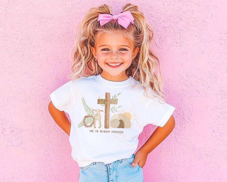 He is Risen Indeed Shirt for Kids • Christian Easter Shirt ...