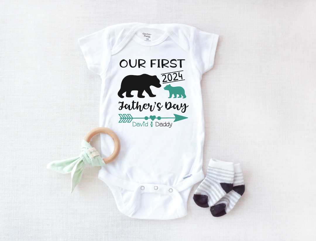 First Father's Day Gift, From Baby, 1st Father's Day Onesie ...
