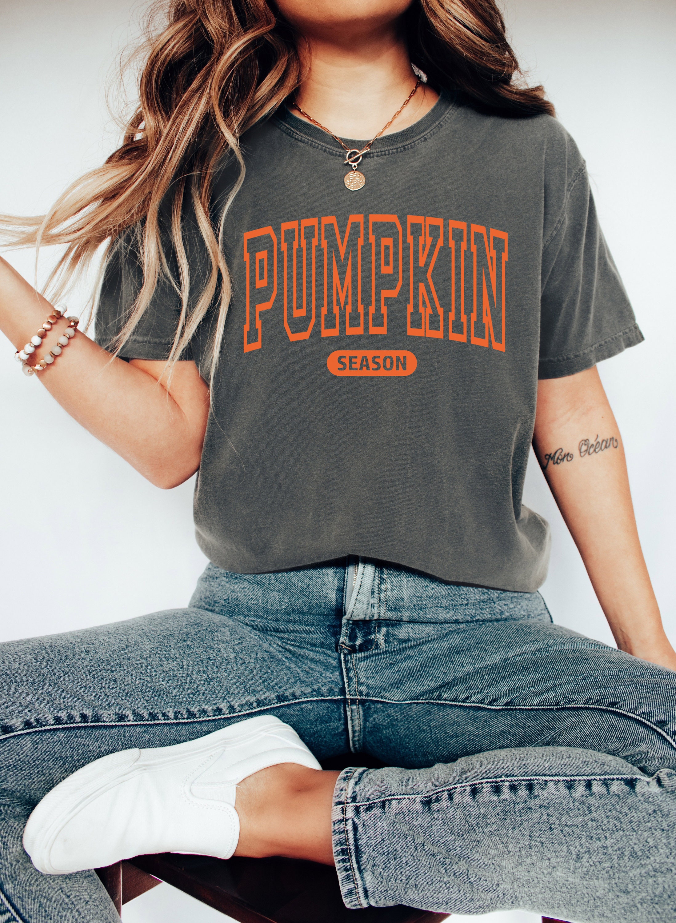 Fall Shirt, Trendy Fall Tshirt, Comfort Colors® Shirts, Pumpkin Shirt ...