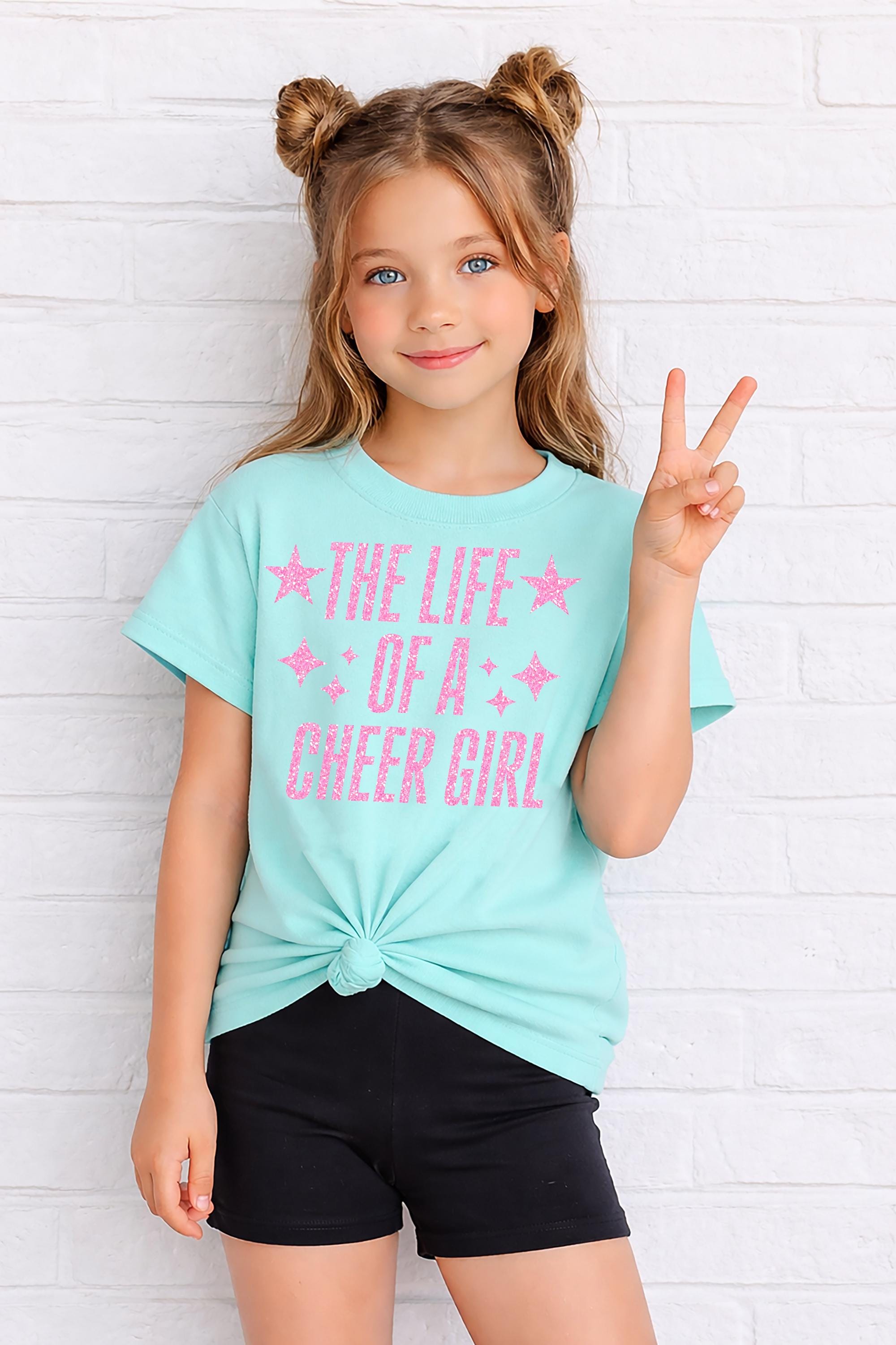 The Life of A Cheer Girl Sweatshirt • Glitter Cheer Shirt for Girls ...