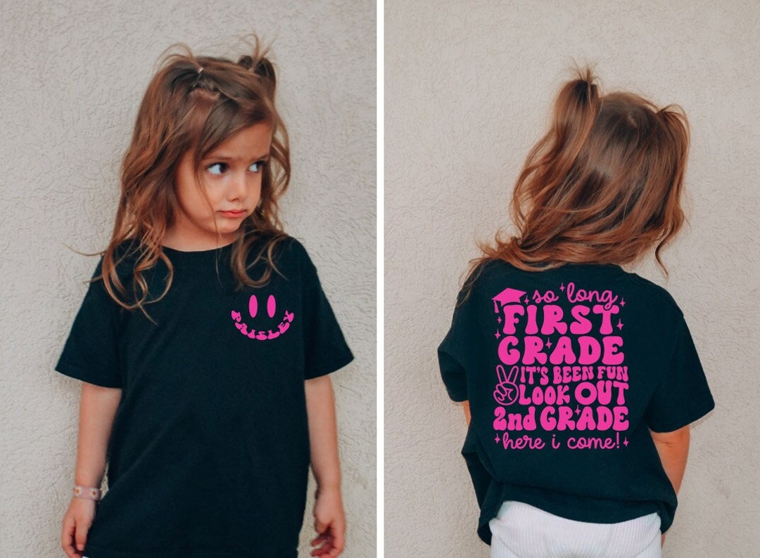 First Grade Graduation Shirt, With Name, Kids Comfort Colors® Tshirt ...