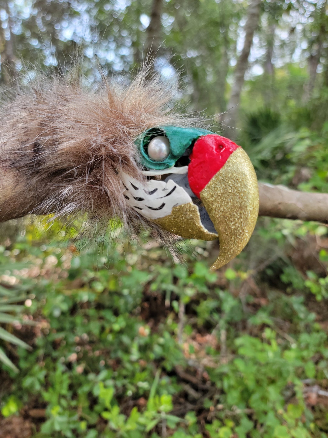 Green Wing Macaw Skull Necropetz Woodbaby Wrap Our Handmade Fully ...