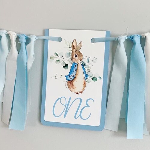 Peter Rabbit High Chair Banner Rabbit Birthday High Chair - Etsy