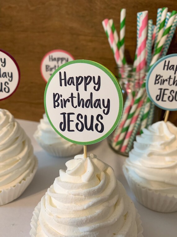 Happy Birthday Jesus Cake Coloring Page