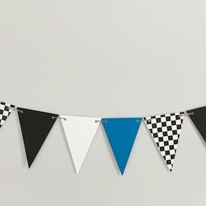 Pink Checkered Flag Racing Pennant Banner, Pink Girl Baby Girl Shower ...