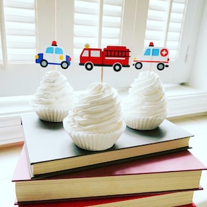 First Responders Birthday Decorations Bundle, Firetruck Police ...