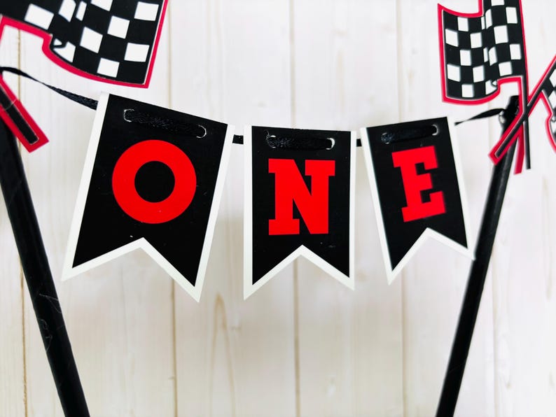 Personalized Racing Cake Topper, Race Car Cake Topper, Checkered Flag ...