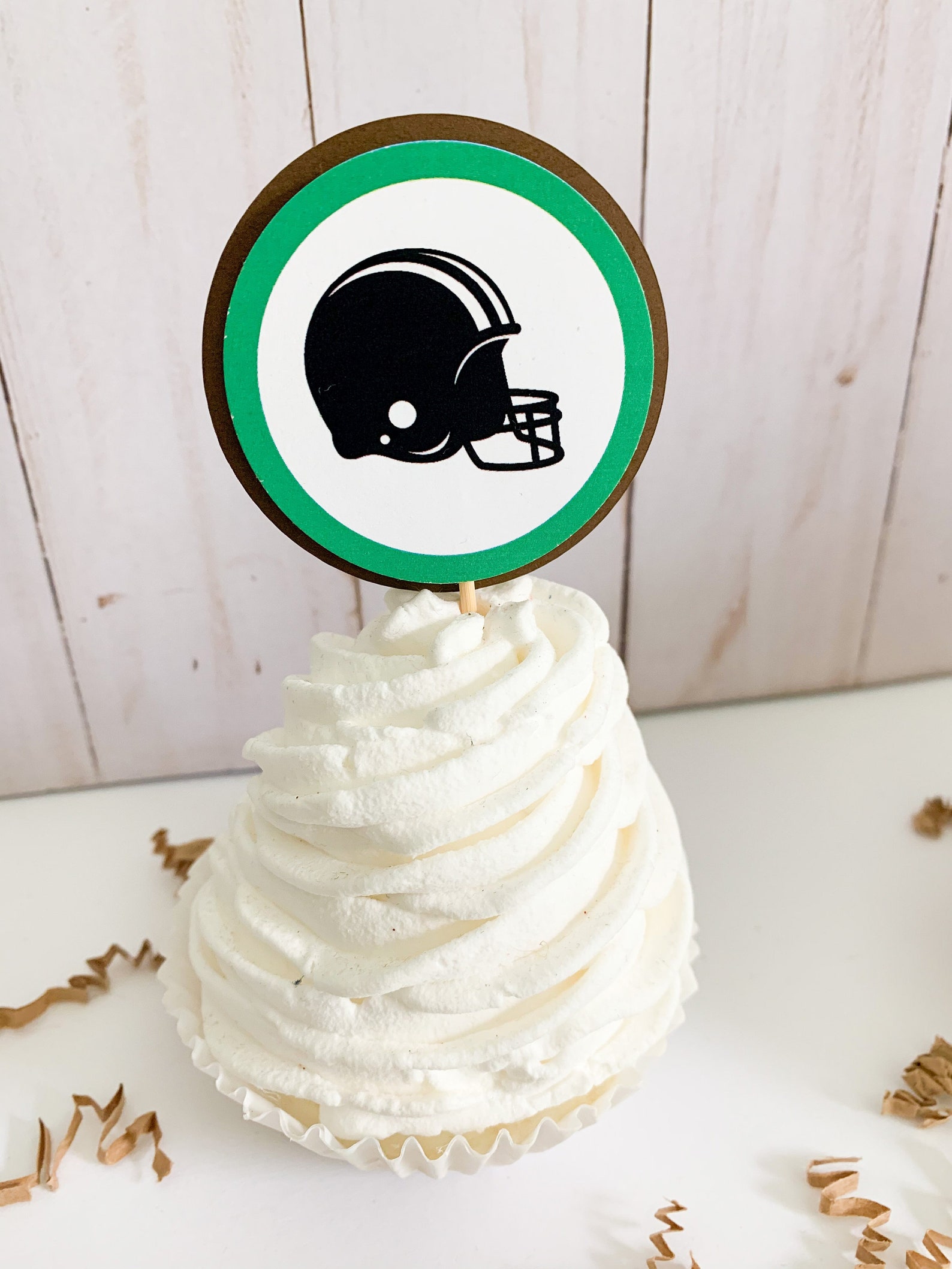 Football Cupcake Toppers Football Decorations Football Game | Etsy