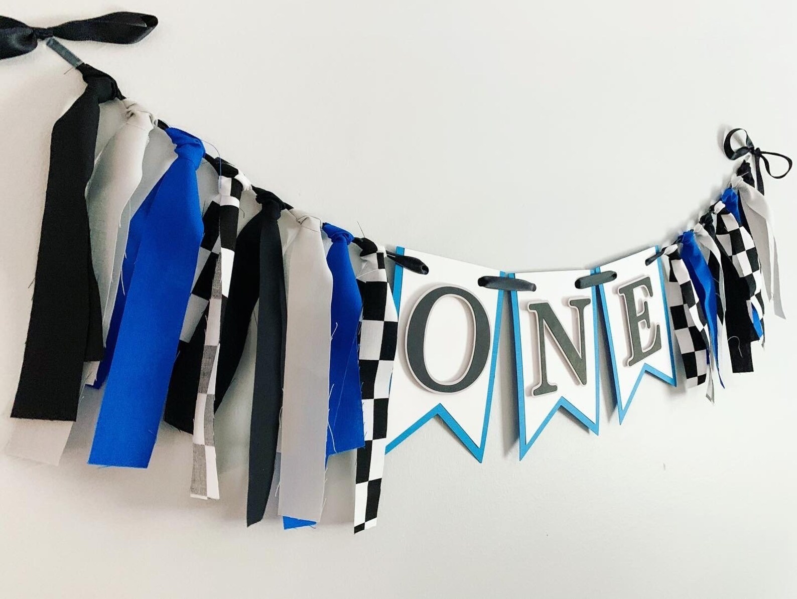 Racing birthday decorations blue race car decorations racing | Etsy