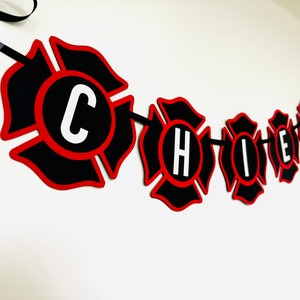 Firefighter CHIEF Banner*firetruck Party*firetruck Birthday Party ...