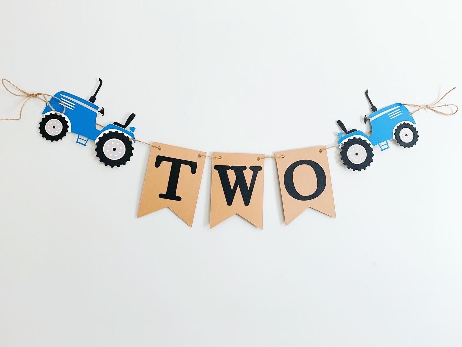 Blue Tractor Birthday Decorations Blue Tractor Age Banner - Etsy