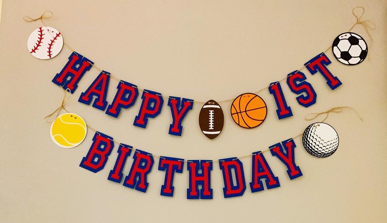 Sports Birthday Decorations All Star Sportsmulti Sport - Etsy