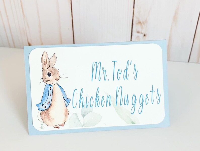 Peter Rabbit Birthday Decorations Peter Rabbit Food Tents - Etsy